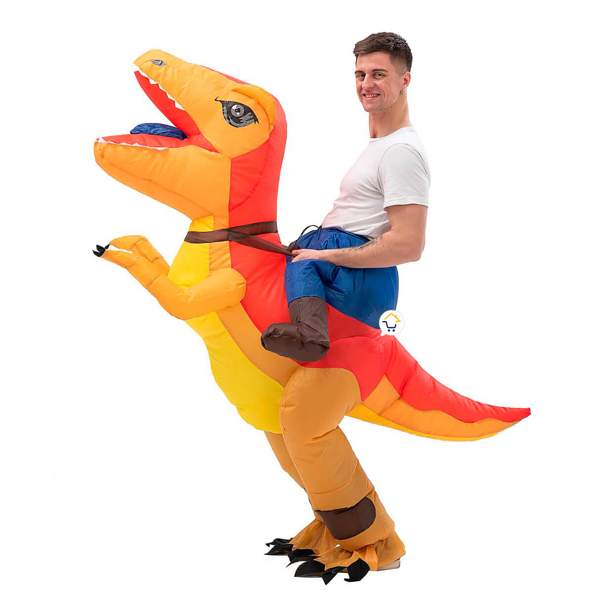 Disfraz De Dinosaurio Inflable Montable Adulto Halloween